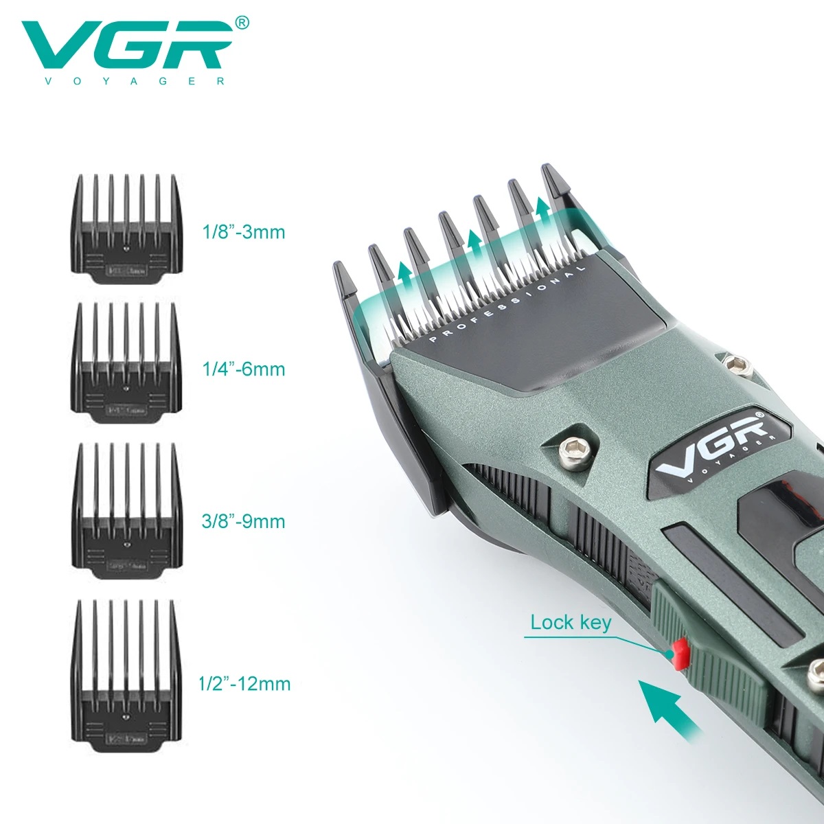 Máquina Corte Pelo Clipper Recargable Vgr V-696 Cerámica – VGR