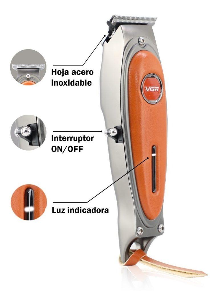 Maquina Corta Pelo Patillera Barba Trimmer VGR V-262 Recargable Usb – Negro – VGR Argentina