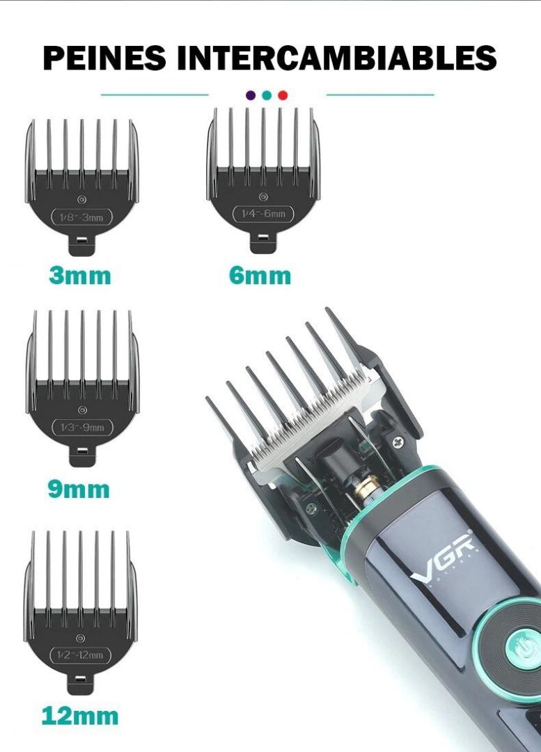 Cortadora De Pelo Barba Clipper VGR V-671 Recargable Usb Panel Led – VGR Argentina