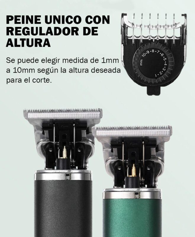 Maquina Corta Pelo Barba Trimmer VGR V-272 Recargable Usb 10 Medidas – Verde – VGR Argentina