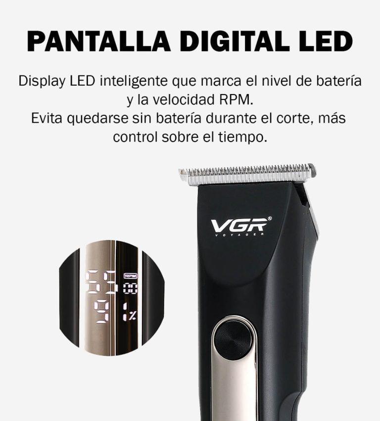Maquina Corta Pelo Barba Trimmer VGR V-257 Recargable Display Led – VGR ...