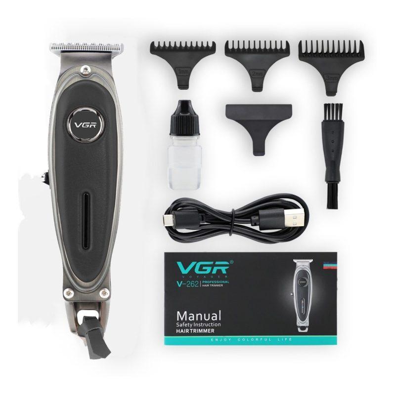 Maquina Corta Pelo Patillera Barba Trimmer VGR V-262 Recargable Usb – Negro - VGR Argentina