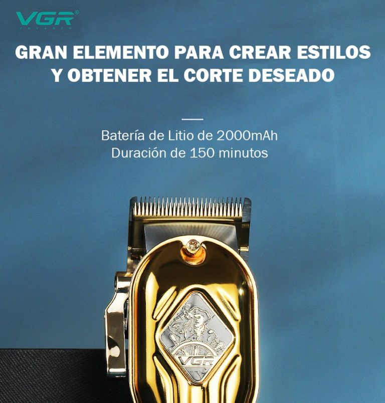 Maquina Corta Pelo Vgr V-267 Clipper Inalambrica Profesional – Dorado – VGR Argentina