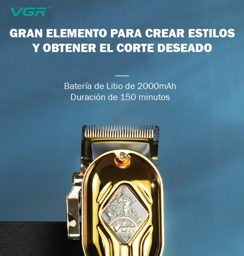 Maquina Corta Pelo Vgr V-267 Clipper Inalambrica Profesional – Dorado ...