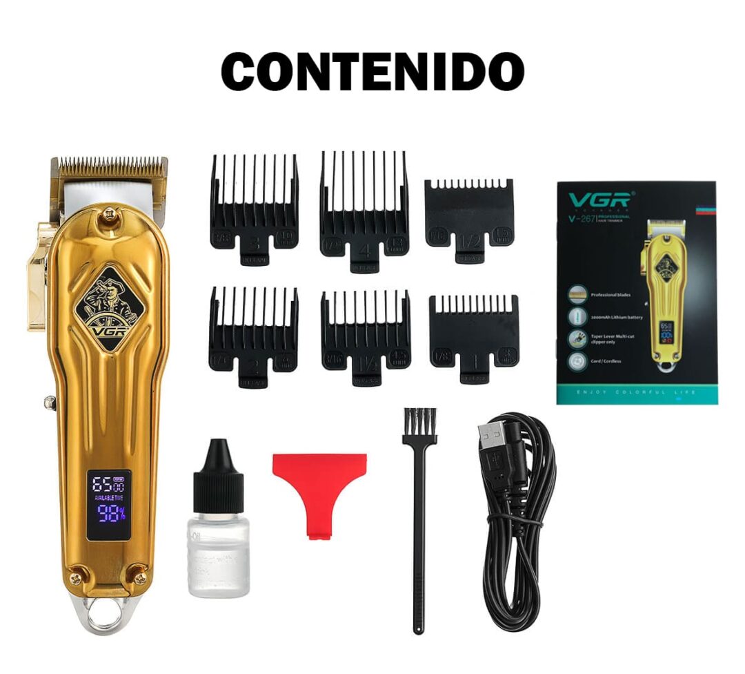 Maquina Corta Pelo Vgr V-267 Clipper Inalambrica Profesional – Dorado ...