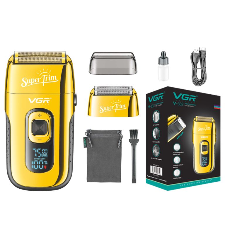 Afeitadora Eléctrica Hombre Trimmer Barba 2en1 Usb Vgr V-332 Dorado - VGR Argentina