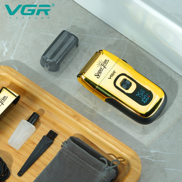 Afeitadora Eléctrica Hombre Trimmer Barba 2en1 Usb Vgr V-332 Dorado – VGR Argentina