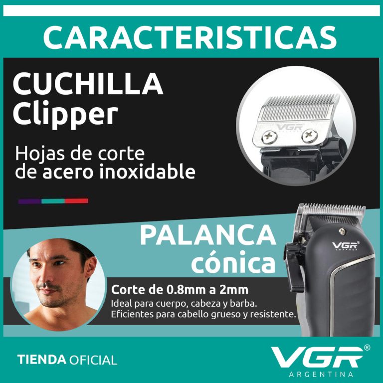Máquina Cortar Pelo VGR V-683 Profesional Inalámbrica Usb Negro – VGR Argentina