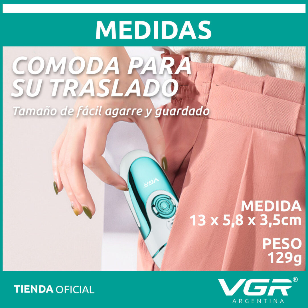 Depiladora Eléctrica Mujer VGR V-700 Cara Cuerpo Callos 4en1 Blanco – VGR Argentina