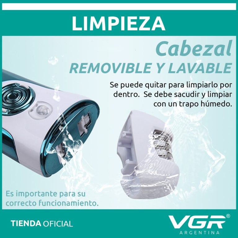 Depiladora Eléctrica Mujer VGR V-700 Cara Cuerpo Callos 4en1 Blanco – VGR Argentina