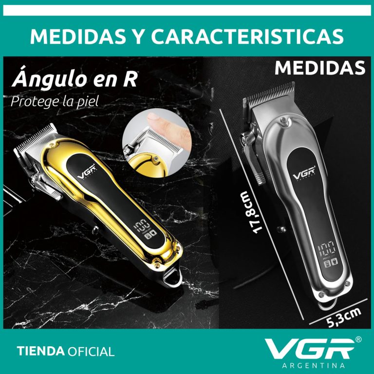 Máquina Cortar Pelo VGR V-680 Profesional Inalámbrica Usb Dorado – VGR Argentina