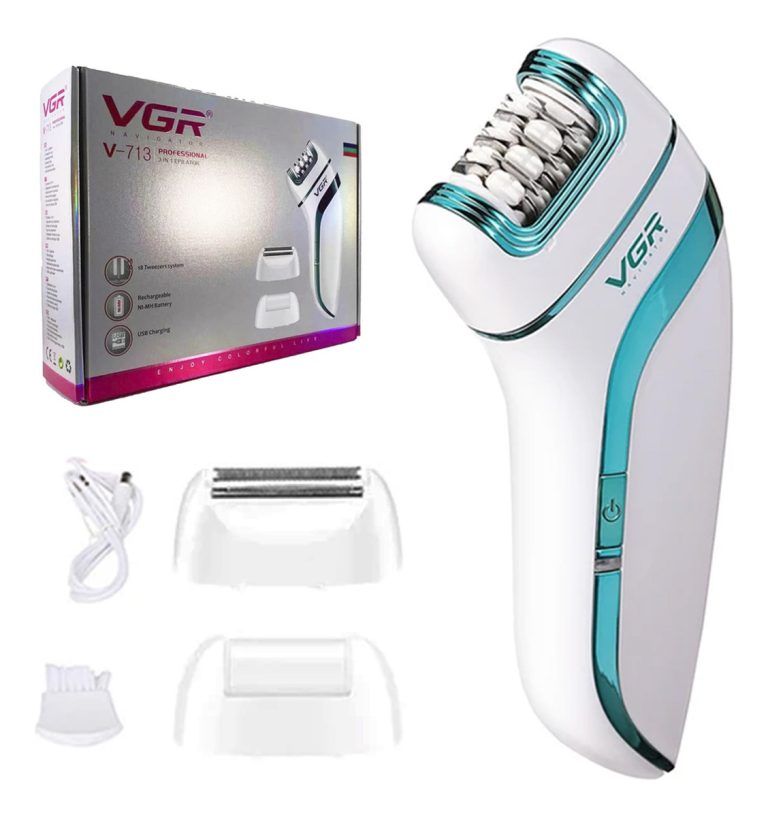 Depiladora Eléctrica Mujer VGR V-713 Cara Cuerpo Callos 3en1 Blanco – VGR Argentina
