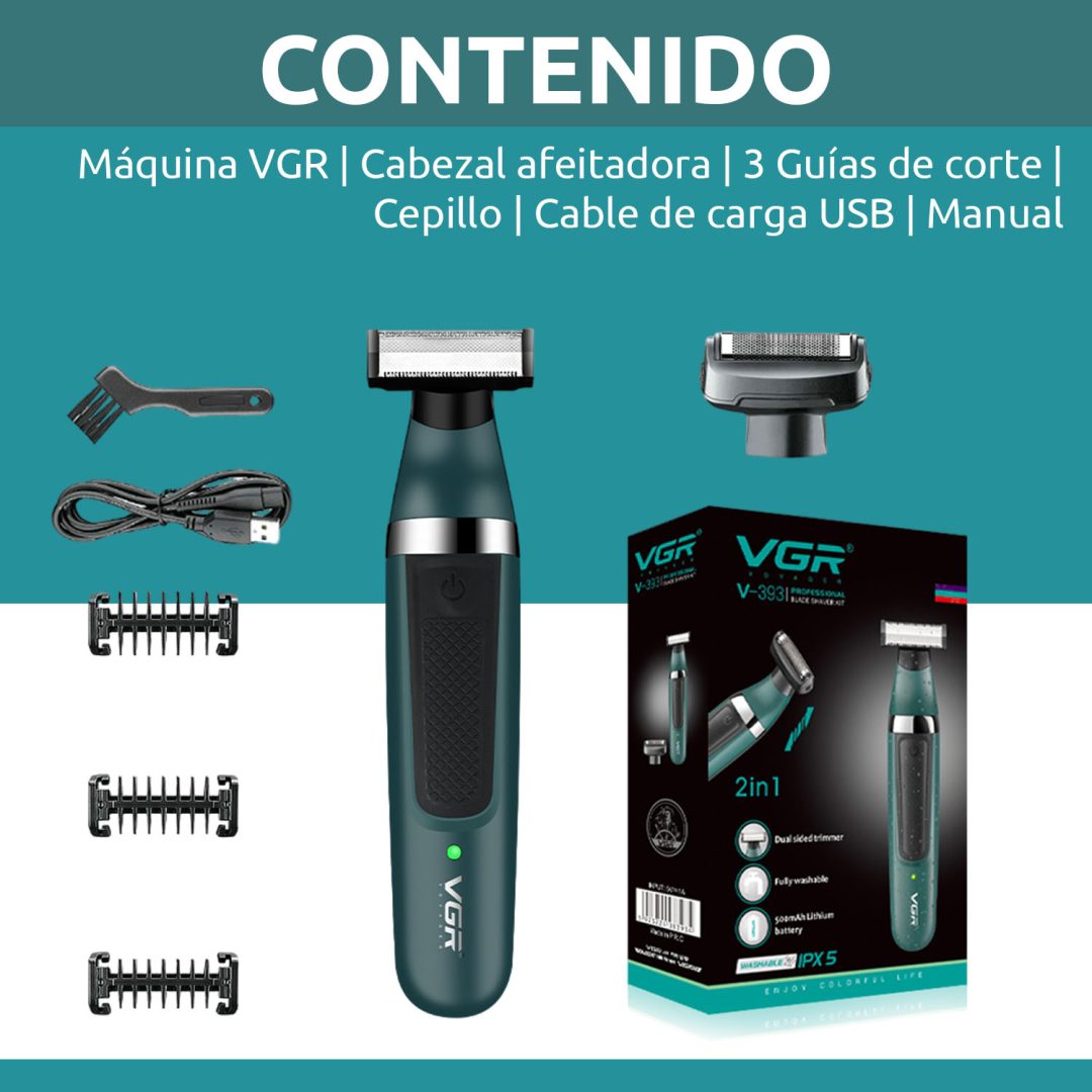 Afeitadora Eléctrica Hombre Depiladora Cuerpo Vgr V-393 Usb – VGR Argentina