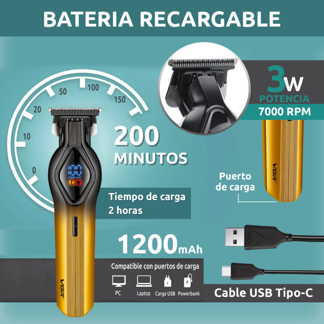 Máquina Patillera Profesional VGR V-921 Turbo AFA Argentina – VGR Argentina