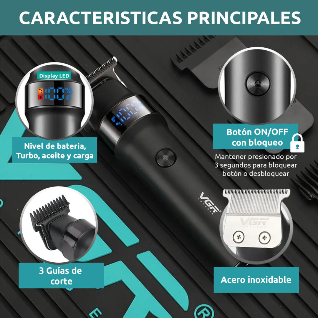 Máquina Patillera VGR V-987 Turbo 7000 RPM duración 400m Usb – VGR ...