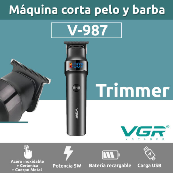 Máquina Patillera VGR V-987 Turbo 7000 RPM duración 400m Usb – VGR Argentina