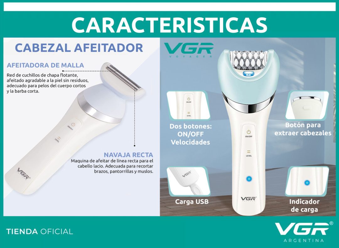 Repuesto Kit Depiladora Afeitadora Exfoliador Vgr V-703 – VGR Argentina