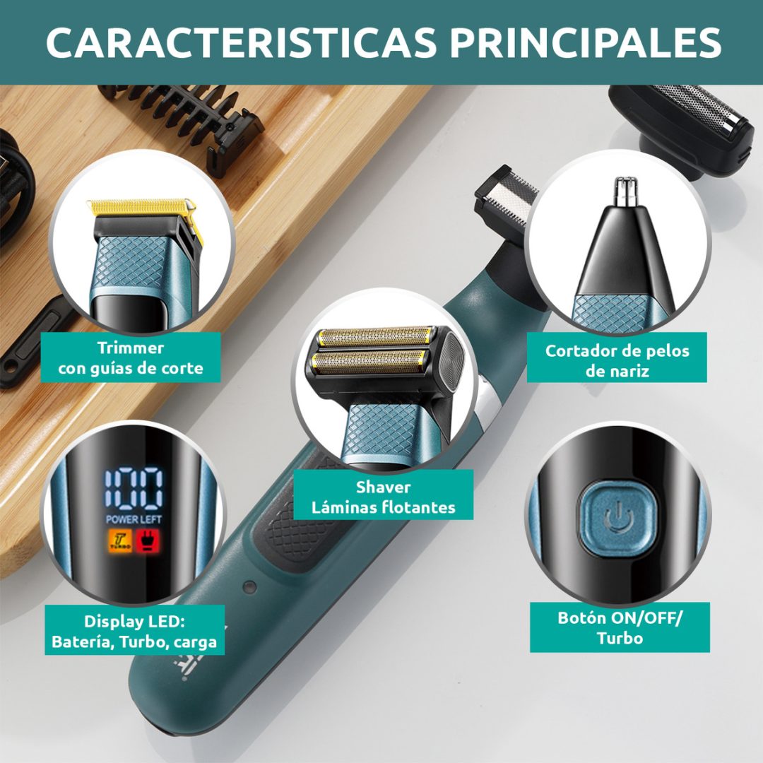 Repuesto Máquina Corta Pelo Grooming 3 en 1 Vgr V-366 Turbo – VGR Argentina