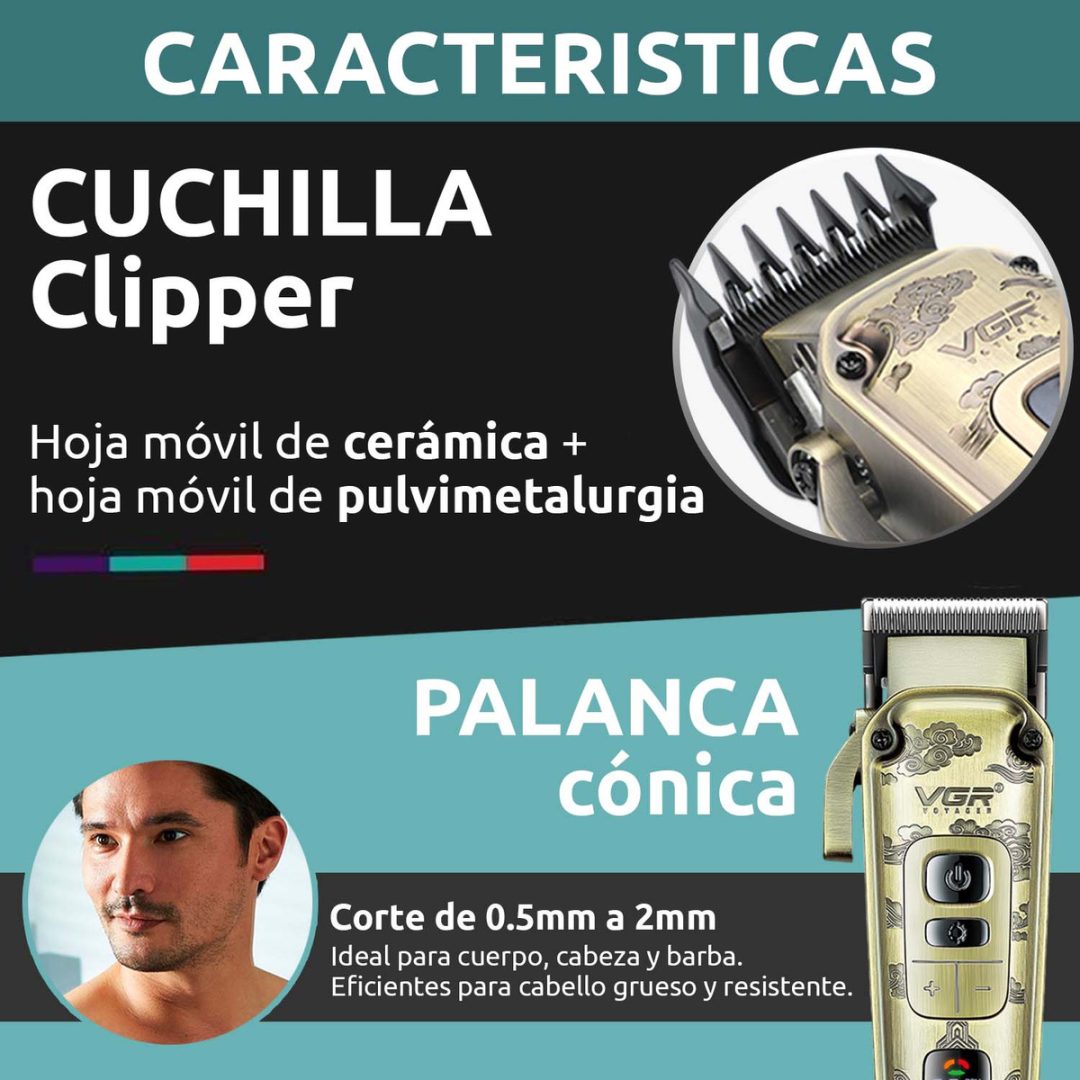 Maquina de Cortar Pelo VGR V-005 Metal Regulador Velocidad – VGR Argentina