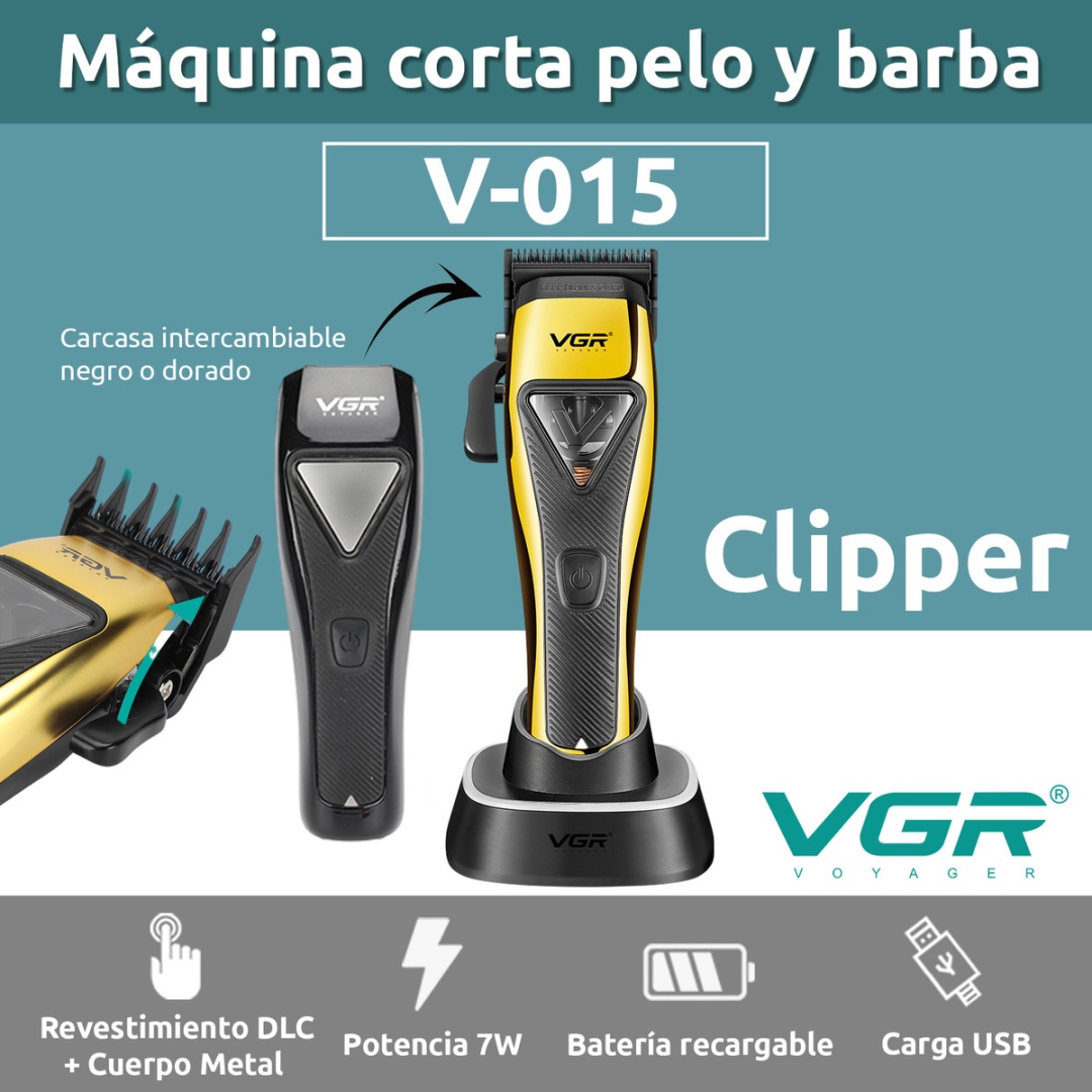 Máquina Cortar Pelo Profesional VGR V-015 Motor Vector 9000 – VGR Argentina