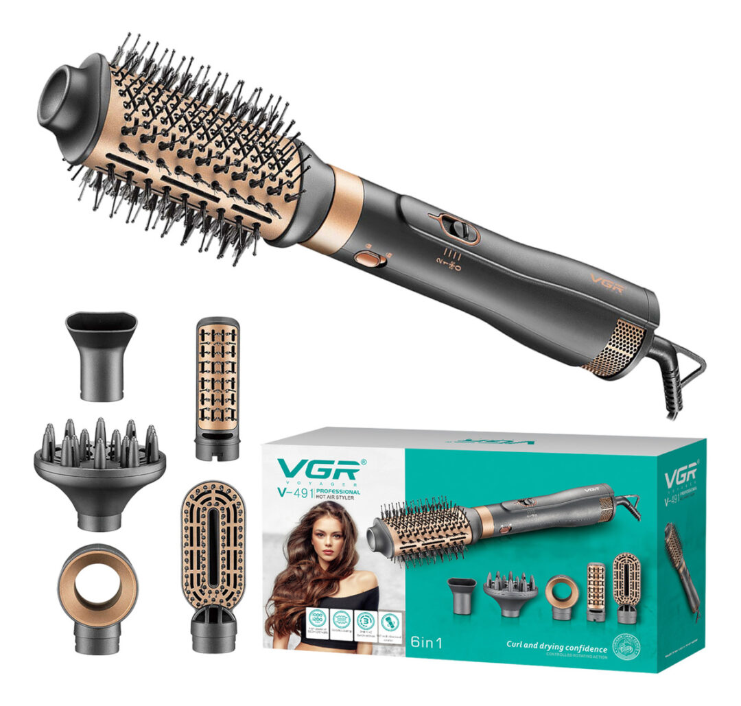 Cepillo secador alisador modelador 6en1 vgr v-491 1000w 220v – VGR Argentina