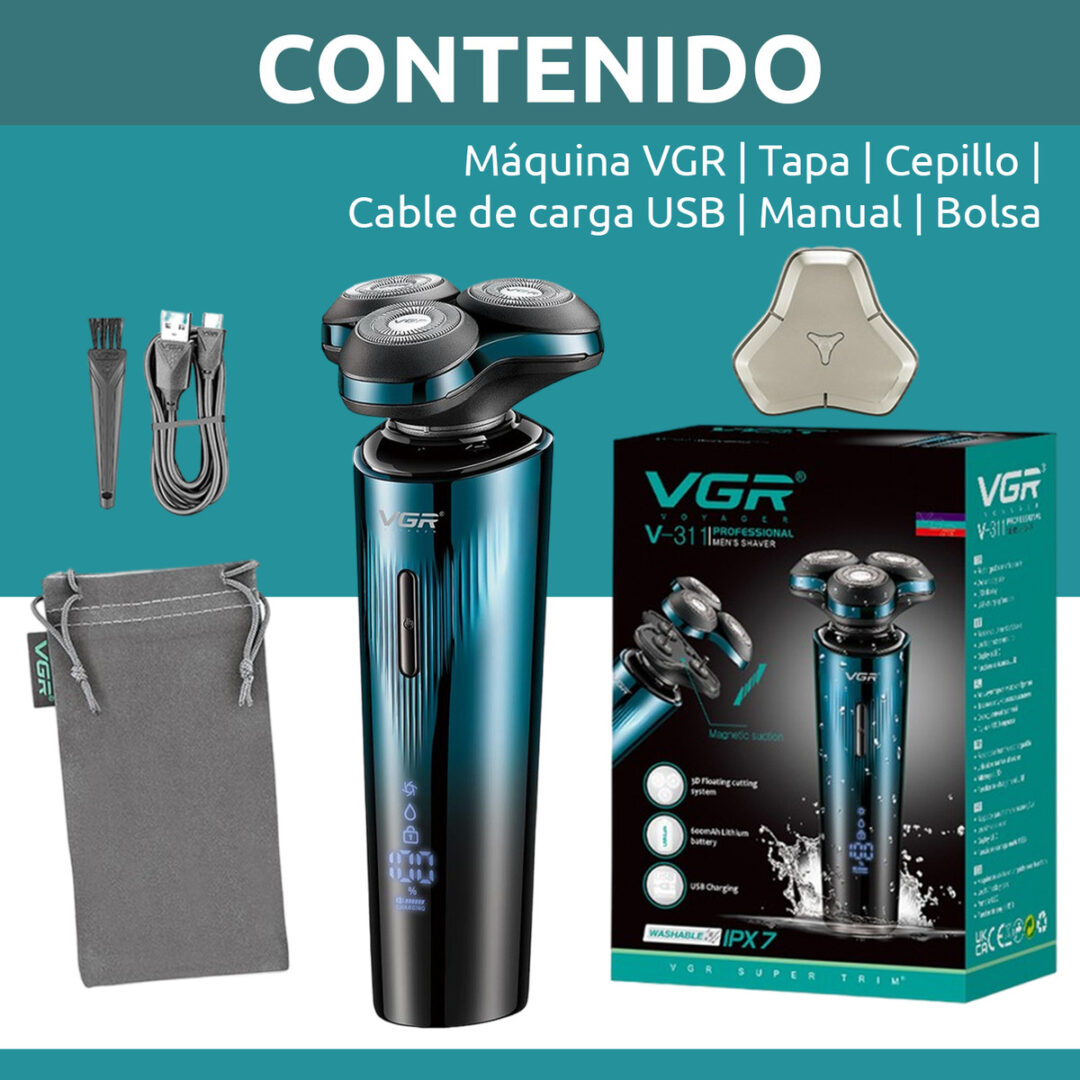 Afeitadora Eléctrica Hombre shaver VGR V-311 AFA recargable – VGR Argentina