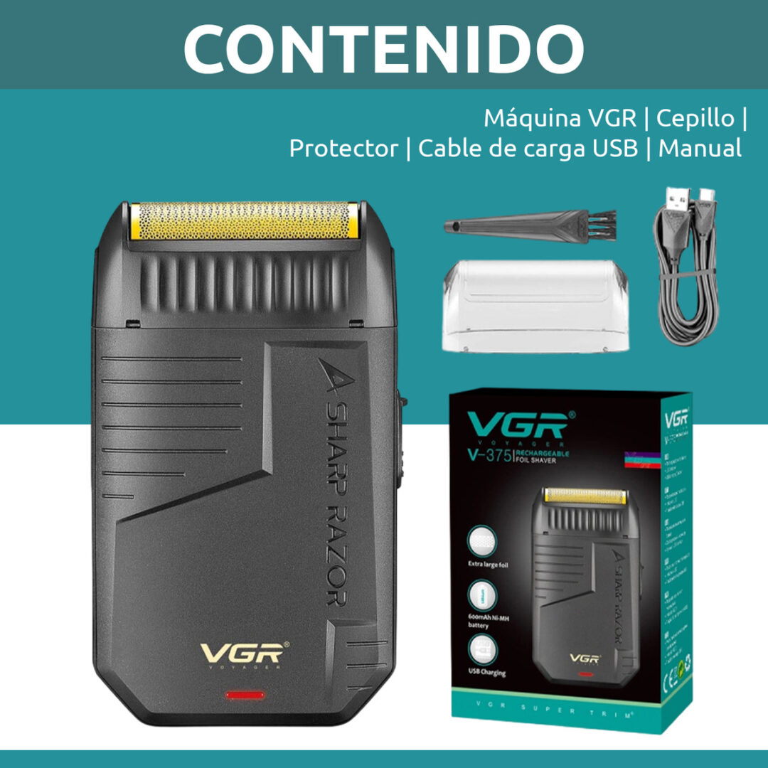Máquina Afeitar shaver Eléctrica 2en1 Patillera VGR V-375 – VGR Argentina