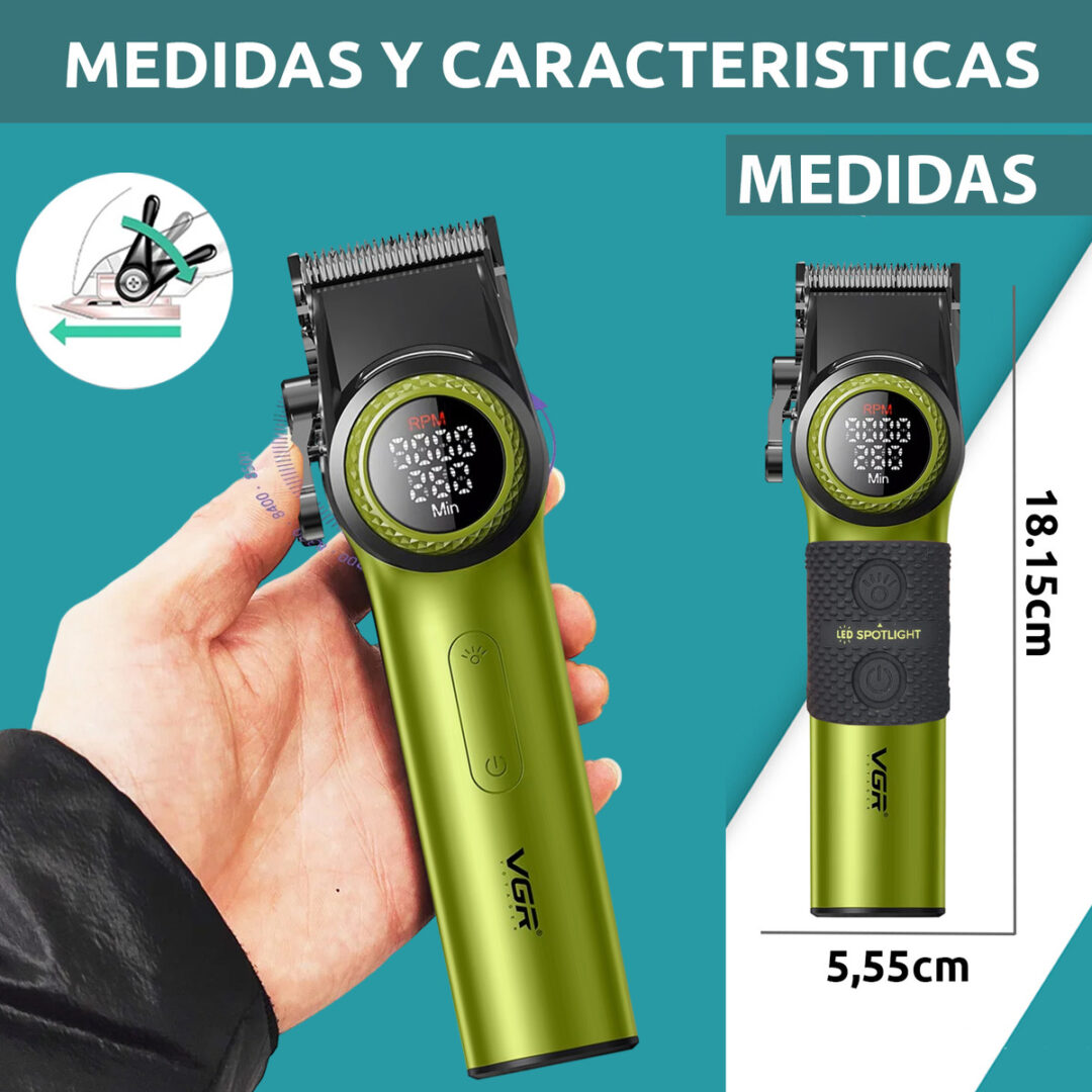Máquina Barbería Profesional Corta Pelo Vgr V-001 9000 Rpm – VGR Argentina