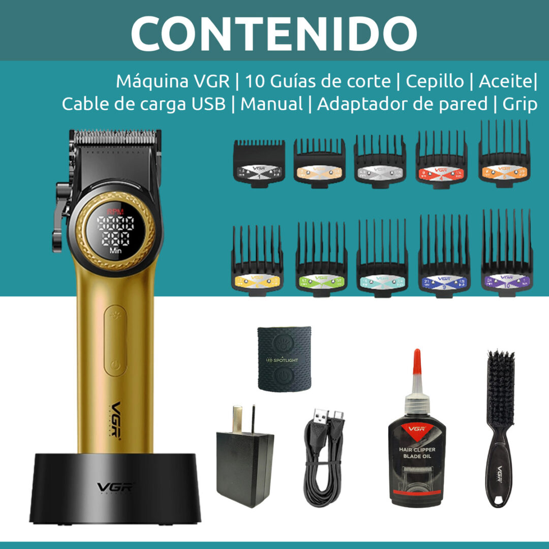 Máquina Barbería Profesional Corta Pelo Vgr V-001 9000 Rpm – VGR Argentina