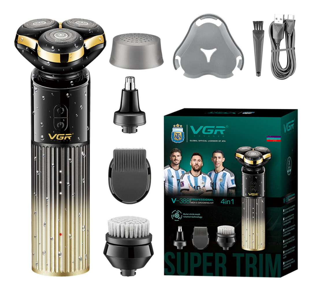 Afeitadora Eléctrica Hombre 4en1 trimmer VGR V-388 AFA usb – VGR Argentina