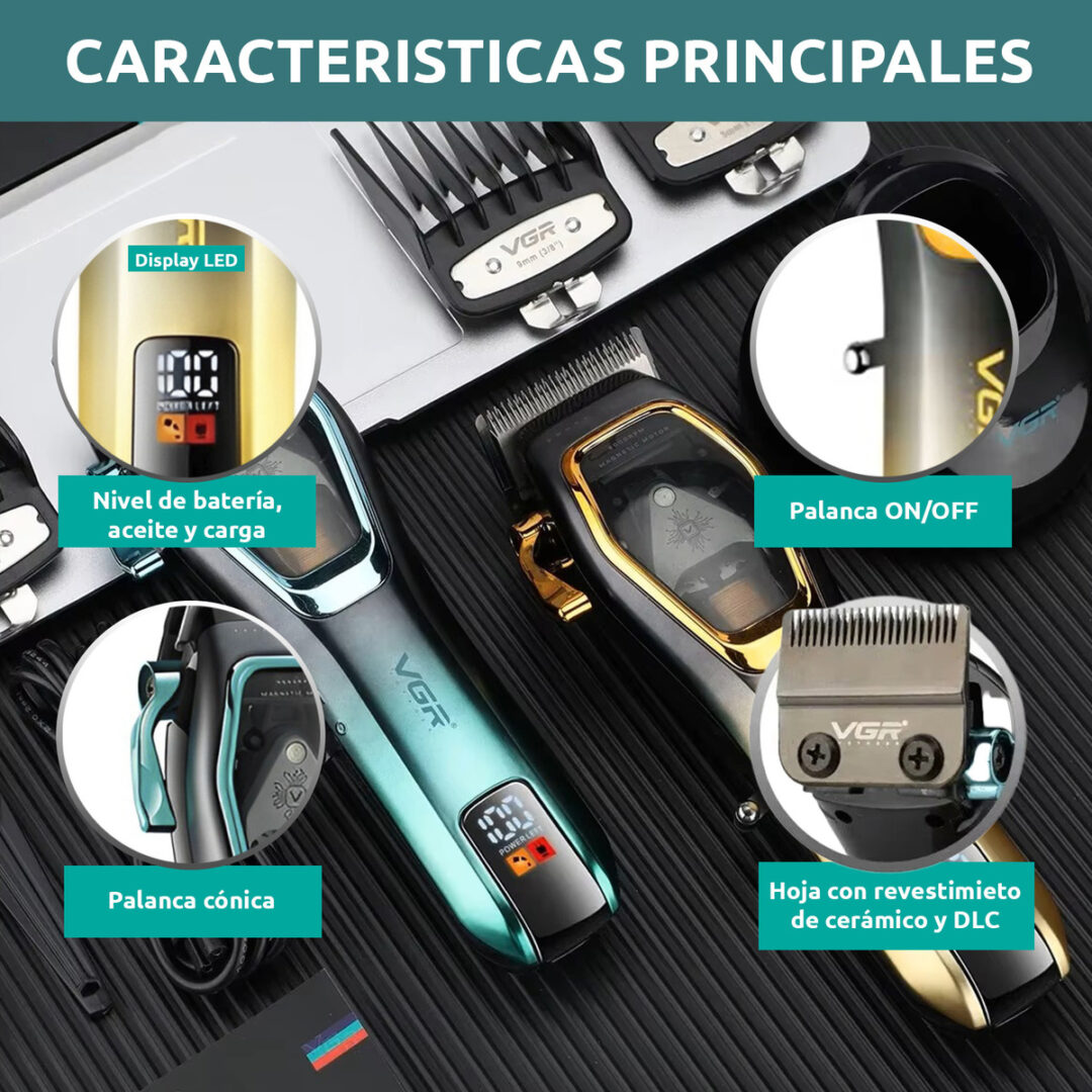 Cortadora Pelo Profesional Vgr V-674 Motor Vector 9000rpm – VGR Argentina