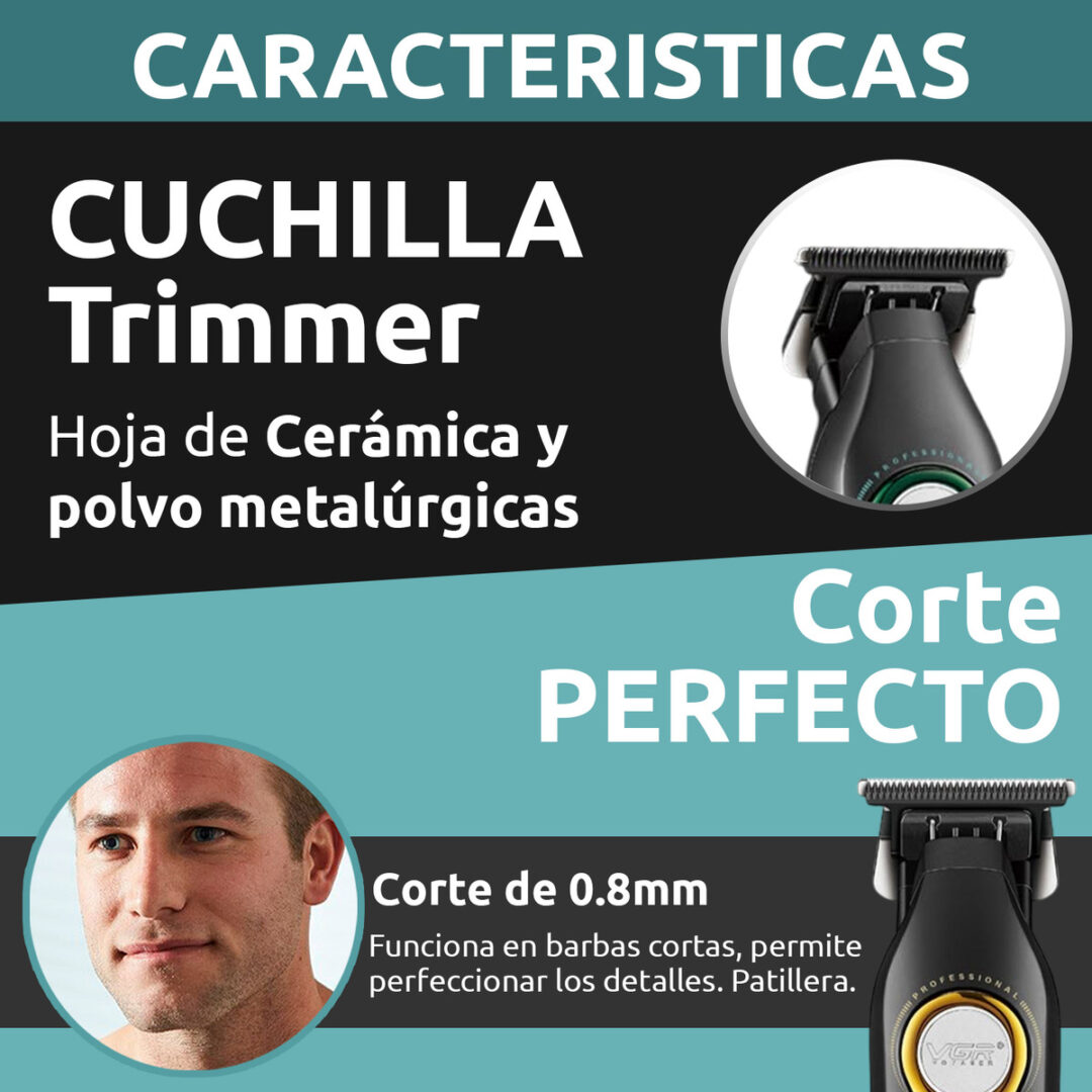 Cortadora Pelo Trimmer Vgr V-993 Metal 7500rpm Motor Bldc – VGR Argentina