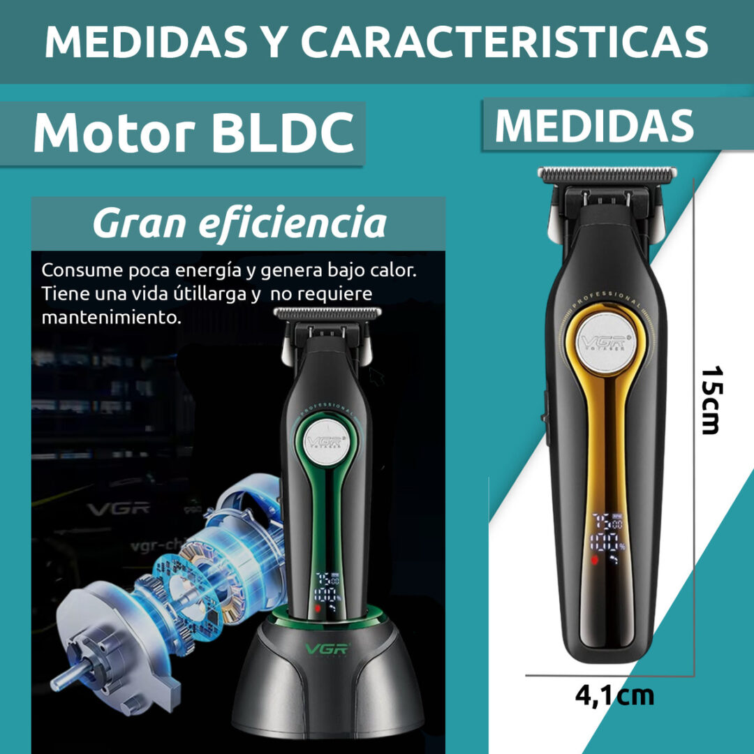 Cortadora Pelo Trimmer Vgr V-993 Metal 7500rpm Motor Bldc – VGR Argentina