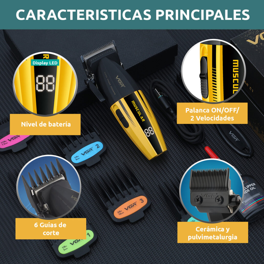 Máquina Cortadora Profesional Vgr V-285 9000 Rpm Inalámbrica – VGR Argentina